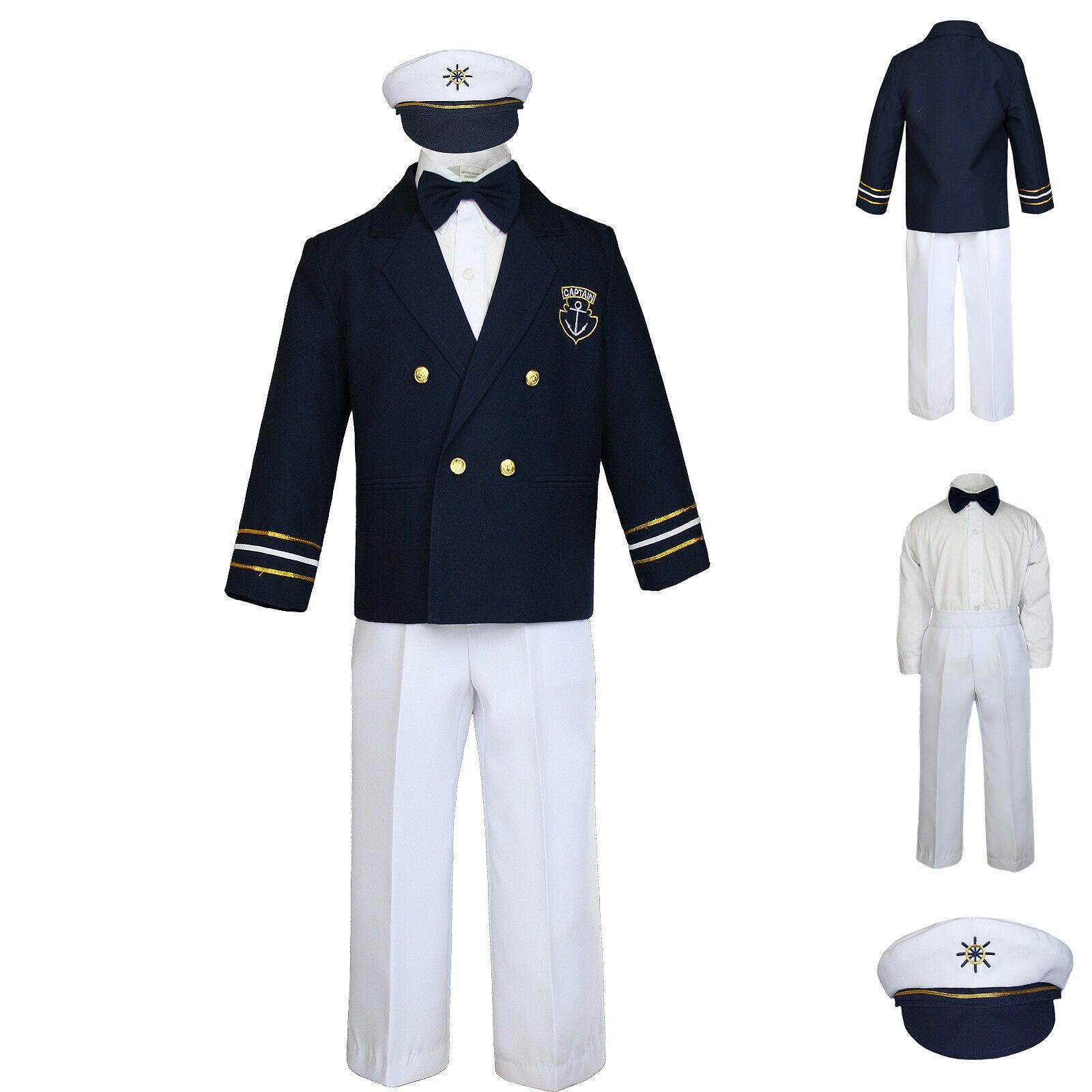 Boy Captain Sailor Suit Set Nautical Outfit RFL-CP007 – b1 wholesaler